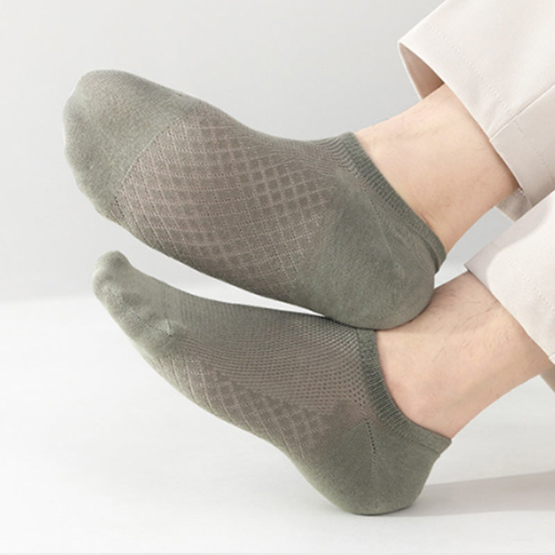 Men's Solid Color Mesh Breathable Socks – blackenx