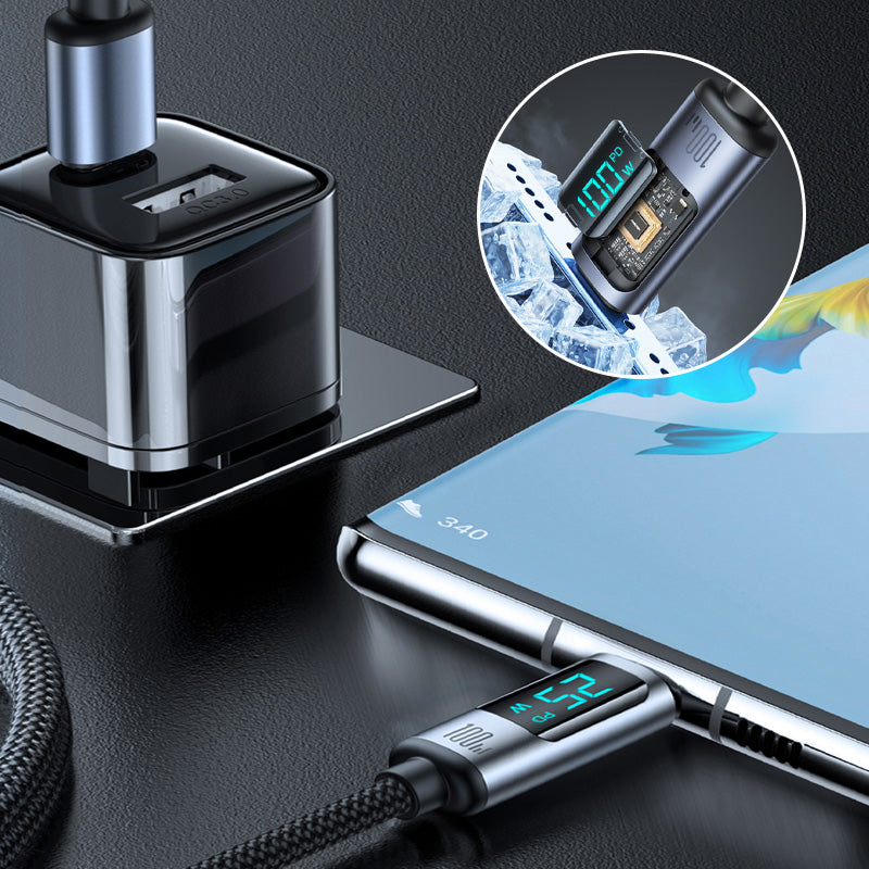 Digital Display Fast Charging Cable – blackenx